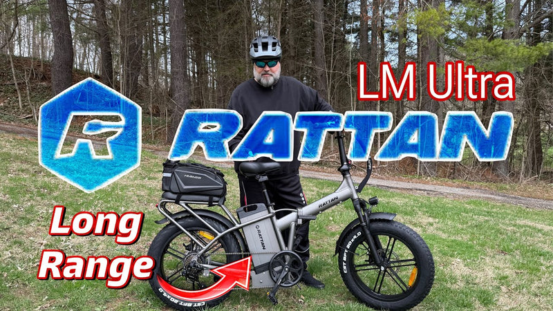 Rattan Foldable Ebikes 40.5AH Removable Battery 20" x 4.0 Fat Tire