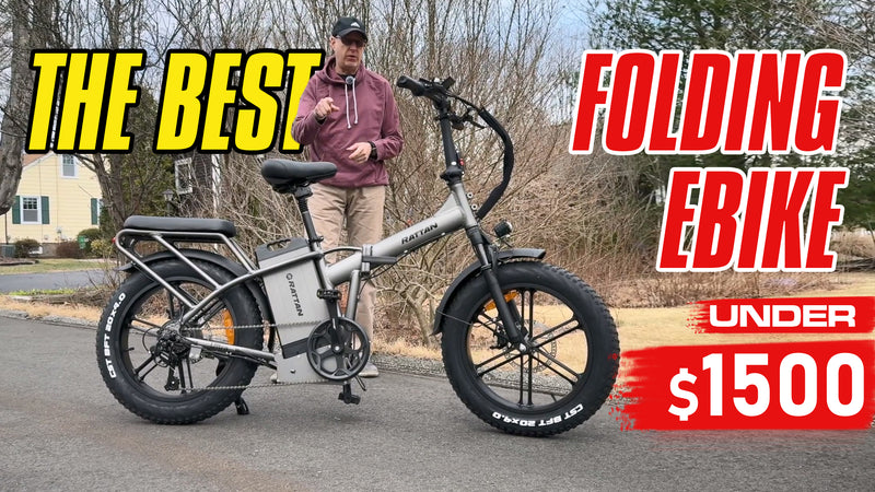 Rattan Foldable Ebikes 40.5AH Removable Battery 20" x 4.0 Fat Tire